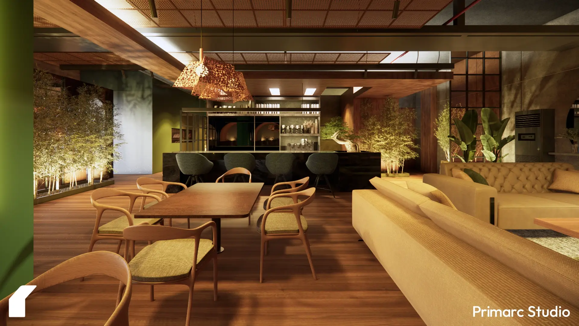 BDK Restaurant Interior Design in Kallar Syedan by Primarc Studio